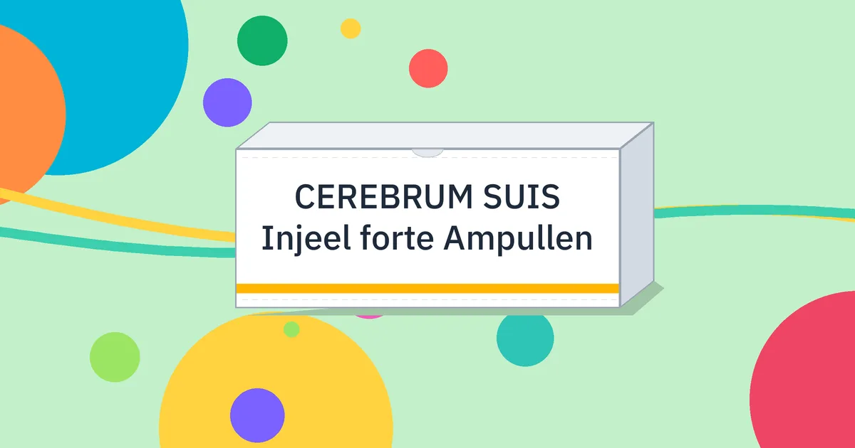 Symbolbild: Packung mit der Aufschrift CEREBRUM SUIS Injeel forte Ampullen (PZN 00193358) – Verfügbarkeit und Bezug in Apotheken in Frankfurt am Main
