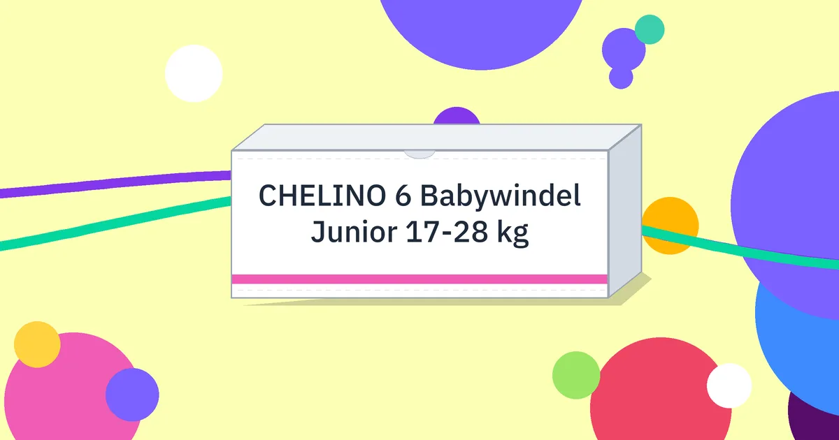 Symbolbild: Packung mit der Aufschrift CHELINO 6 Babywindel Junior 17-28 kg (PZN 16149661) – Verfügbarkeit und Bezug in Apotheken in Frankfurt am Main