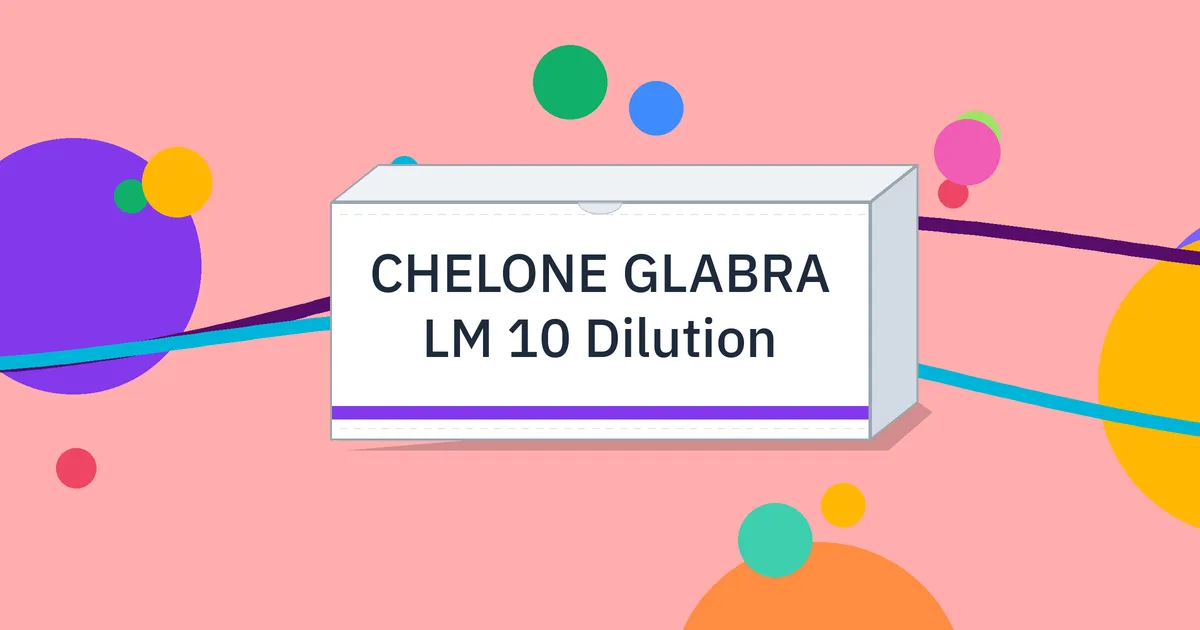 Symbolbild: Packung mit der Aufschrift CHELONE GLABRA LM 10 Dilution (PZN 13439855) – Verfügbarkeit und Bezug in Apotheken in Frankfurt am Main
