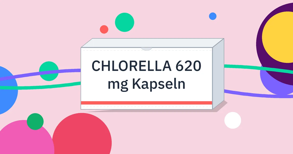 Symbolbild: Packung mit der Aufschrift CHLORELLA 620 mg Kapseln (PZN 15736853) – Verfügbarkeit und Bezug in Apotheken in Frankfurt am Main