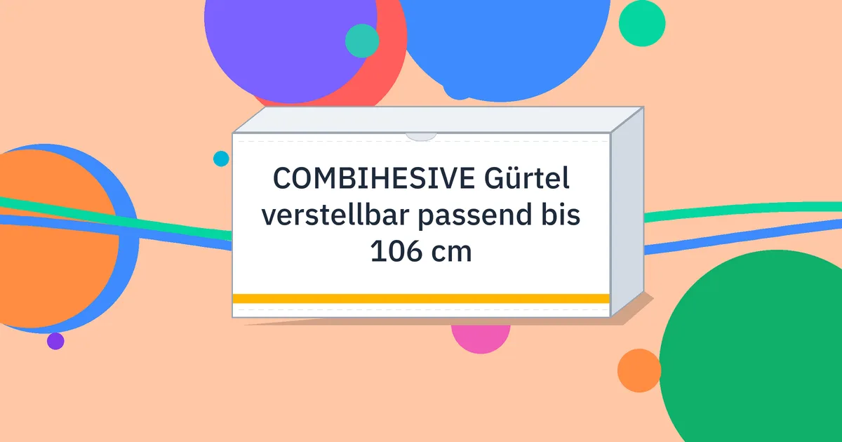 Symbolbild: Packung mit der Aufschrift COMBIHESIVE Gürtel verstellbar passend bis 106 cm (PZN 02128945) – Verfügbarkeit und Bezug in Apotheken in Frankfurt am Main