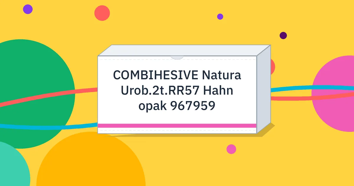 Symbolbild: Packung mit der Aufschrift COMBIHESIVE Natura Urob.2t.RR57 Hahn opak 967959 (PZN 08406411) – Verfügbarkeit und Bezug in Apotheken in Frankfurt am Main