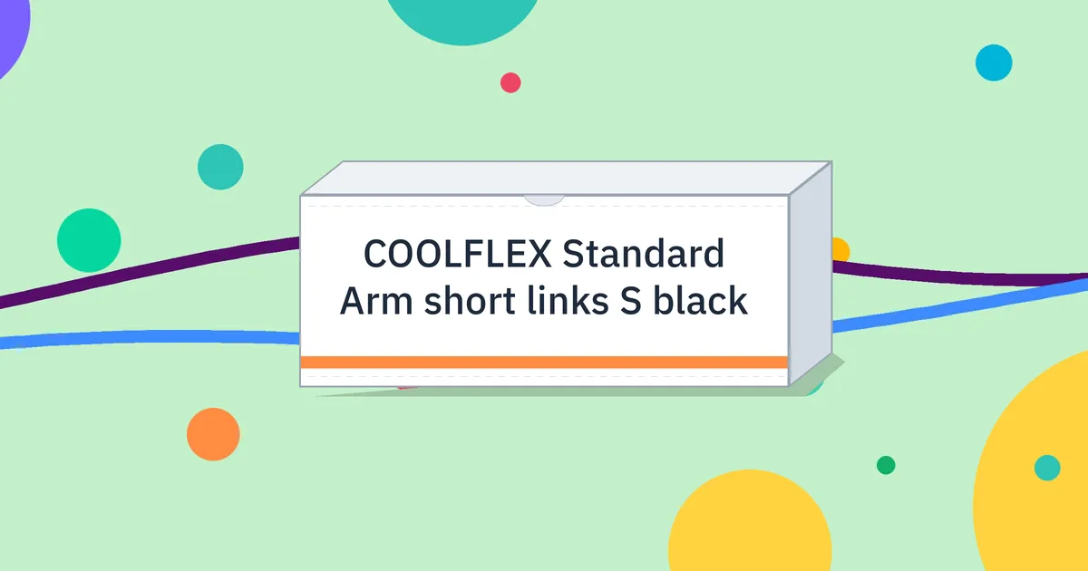 Symbolbild: Packung mit der Aufschrift COOLFLEX Standard Arm short links S black (PZN 20382618) – Verfügbarkeit und Bezug in Apotheken in Frankfurt am Main
