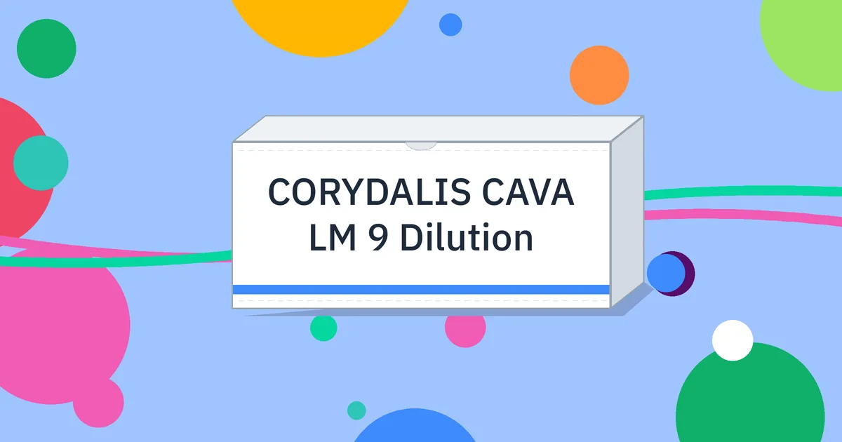 Symbolbild: Packung mit der Aufschrift CORYDALIS CAVA LM 9 Dilution (PZN 13453482) – Verfügbarkeit und Bezug in Apotheken in Frankfurt am Main