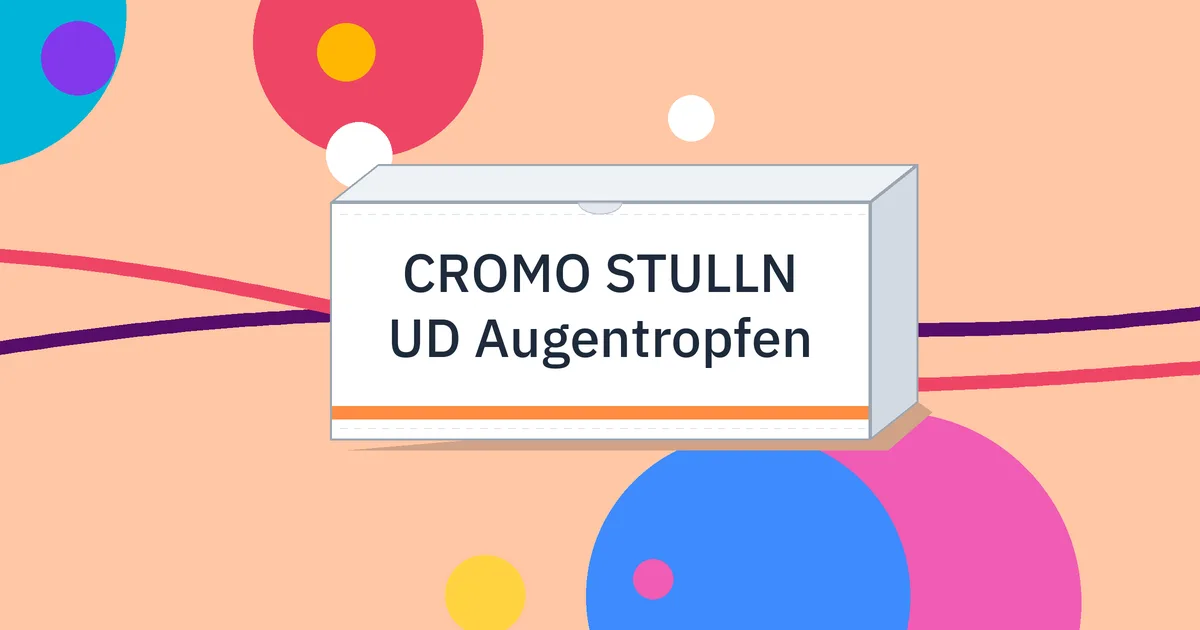 Symbolbild: Packung mit der Aufschrift CROMO STULLN UD Augentropfen (PZN 02415596) – Verfügbarkeit und Bezug in Apotheken in Frankfurt am Main