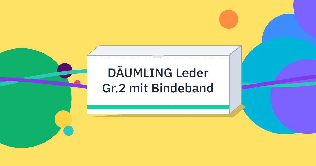 Symbolbild: Packung mit der Aufschrift DÄUMLING Leder Gr.2 mit Bindeband (PZN 05467122) – Verfügbarkeit und Bezug in Apotheken in Frankfurt am Main