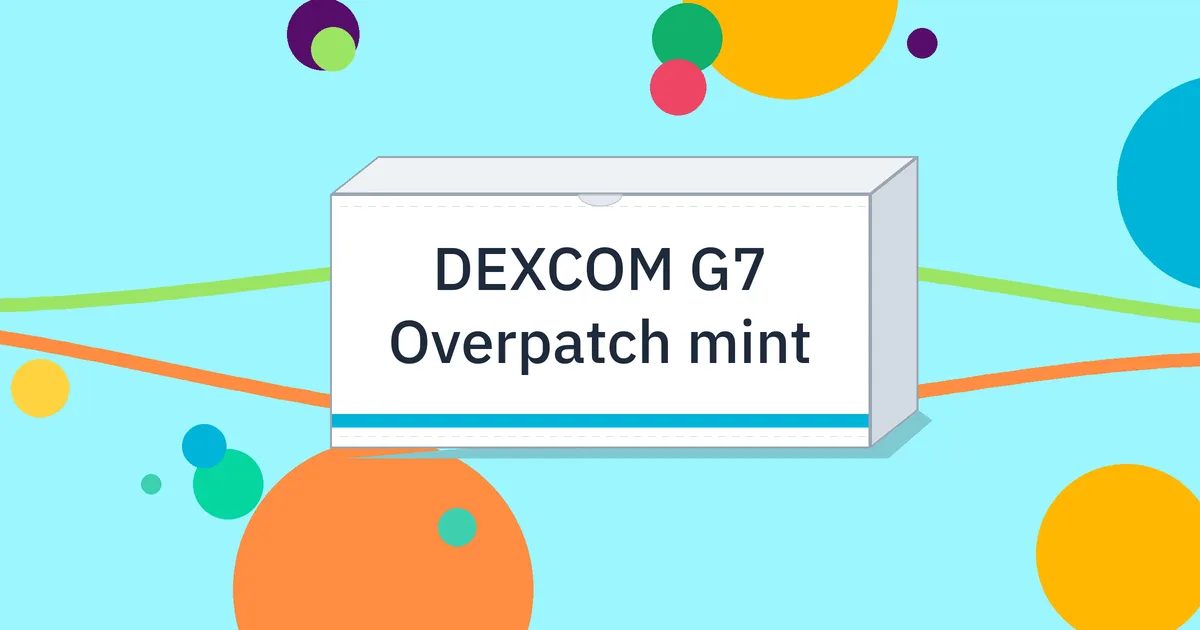 Symbolbild: Packung mit der Aufschrift DEXCOM G7 Overpatch mint (PZN 19866067) – Verfügbarkeit und Bezug in Apotheken in Frankfurt am Main