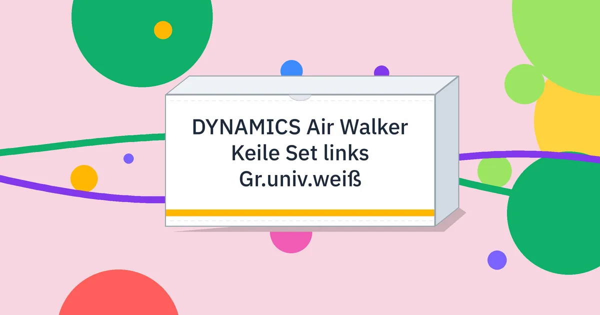 Symbolbild: Packung mit der Aufschrift DYNAMICS Air Walker Keile Set links Gr.univ.weiß (PZN 10631569) – Verfügbarkeit und Bezug in Apotheken in Frankfurt am Main