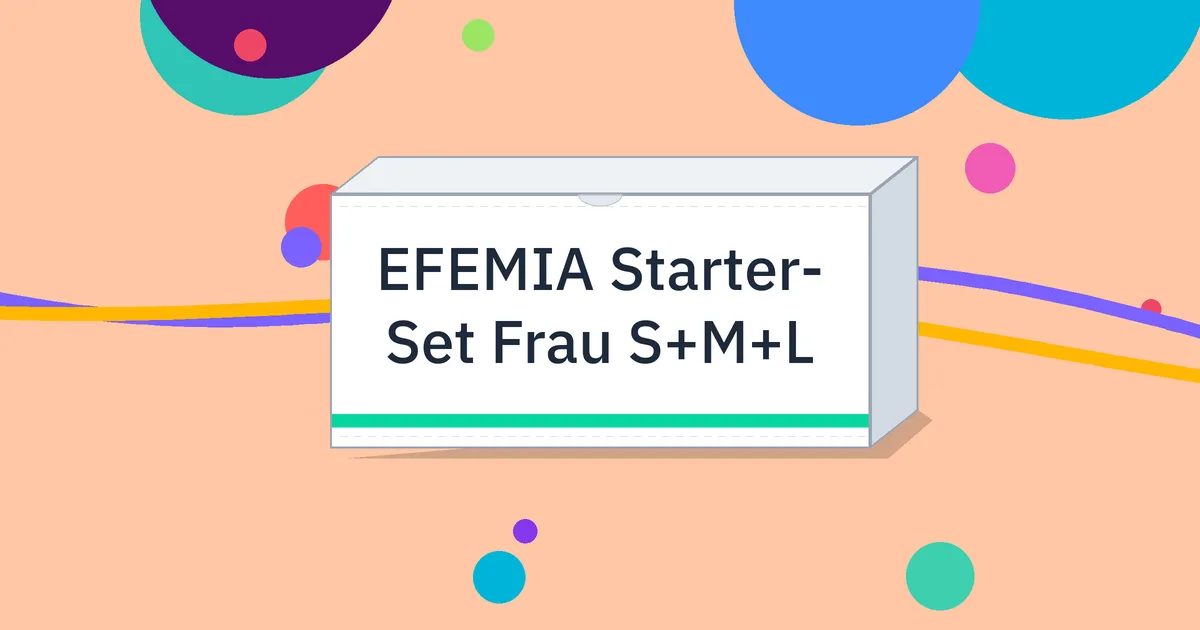 Symbolbild: Packung mit der Aufschrift EFEMIA Starter-Set Frau S+M+L (PZN 18223806) – Verfügbarkeit und Bezug in Apotheken in Frankfurt am Main