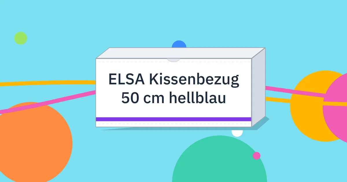 Symbolbild: Packung mit der Aufschrift ELSA Kissenbezug 50 cm hellblau (PZN 02816817) – Verfügbarkeit und Bezug in Apotheken in Frankfurt am Main