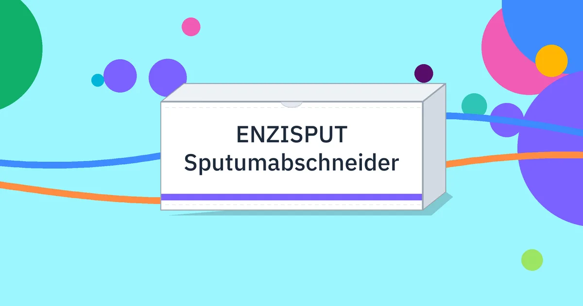 Symbolbild: Packung mit der Aufschrift ENZISPUT Sputumabschneider (PZN 04311174) – Verfügbarkeit und Bezug in Apotheken in Frankfurt am Main