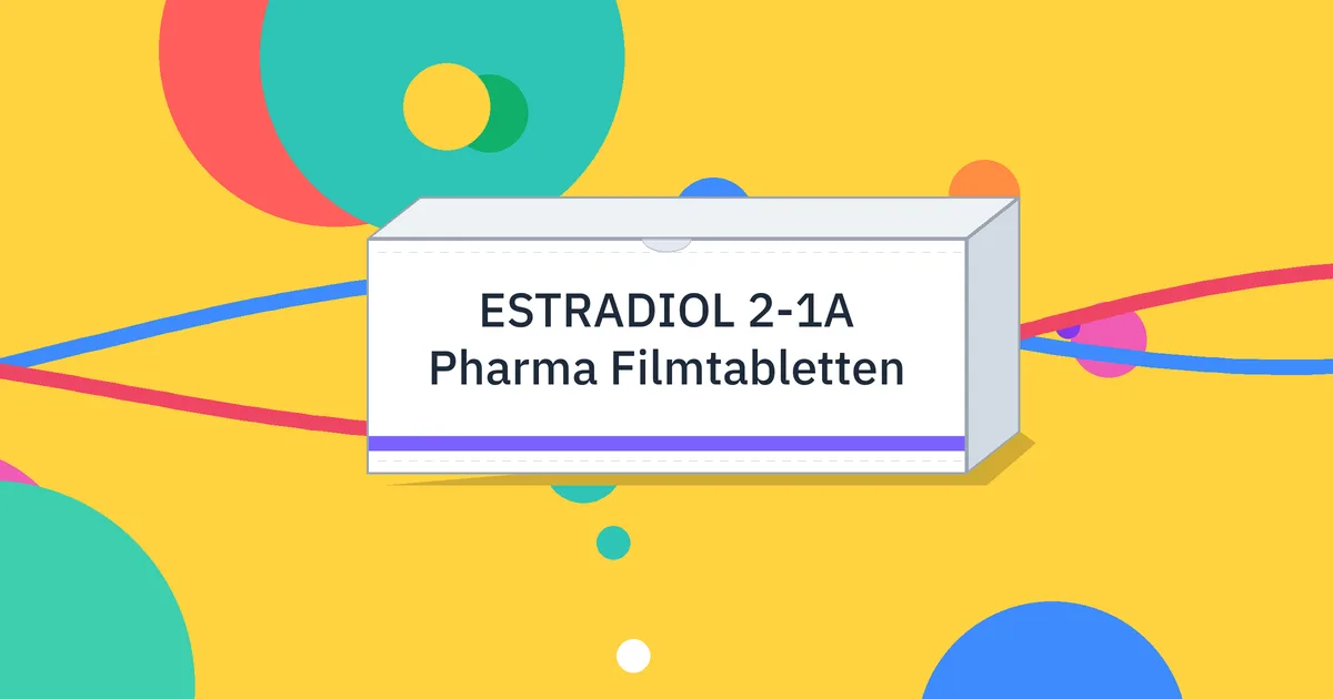 Symbolbild: Packung mit der Aufschrift ESTRADIOL 2-1A Pharma Filmtabletten (PZN 00846174) – Verfügbarkeit und Bezug in Apotheken in Frankfurt am Main