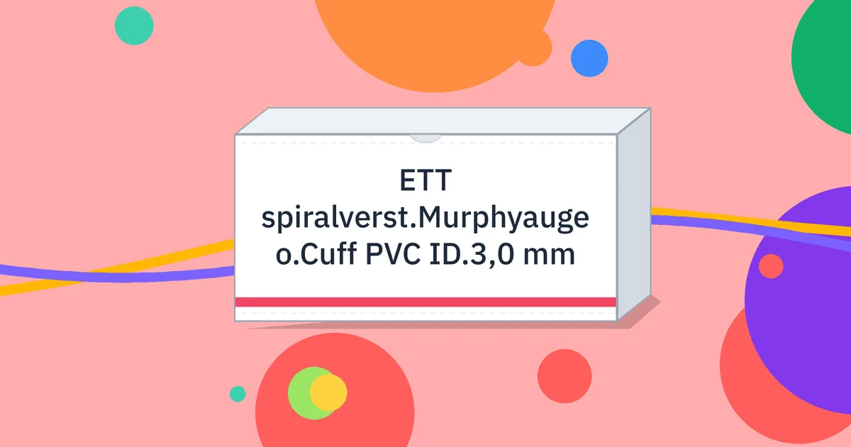 Symbolbild: Packung mit der Aufschrift ETT spiralverst.Murphyauge o.Cuff PVC ID.3,0 mm (PZN 19120787) – Verfügbarkeit und Bezug in Apotheken in Frankfurt am Main