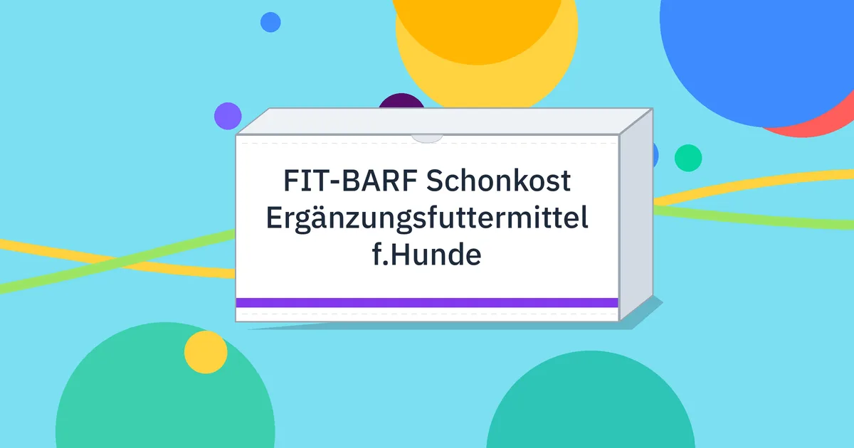 Symbolbild: Packung mit der Aufschrift FIT-BARF Schonkost Ergänzungsfuttermittel f.Hunde (PZN 16229727) – Verfügbarkeit und Bezug in Apotheken in Frankfurt am Main