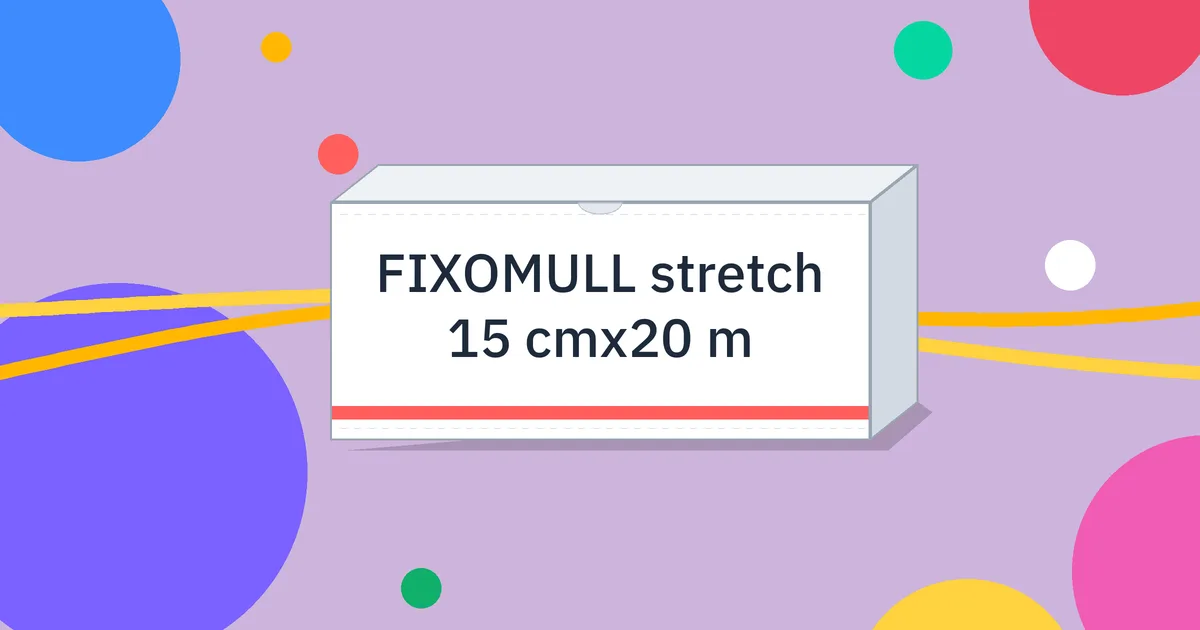 Symbolbild: Packung mit der Aufschrift FIXOMULL stretch 15 cmx20 m (PZN 18373552) – Verfügbarkeit und Bezug in Apotheken in Frankfurt am Main