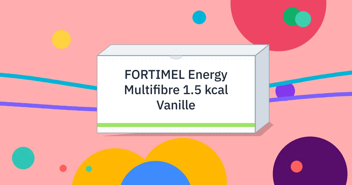 Symbolbild: Packung mit der Aufschrift FORTIMEL Energy Multifibre 1.5 kcal Vanille (PZN 20168552) – Verfügbarkeit und Bezug in Apotheken in Frankfurt am Main