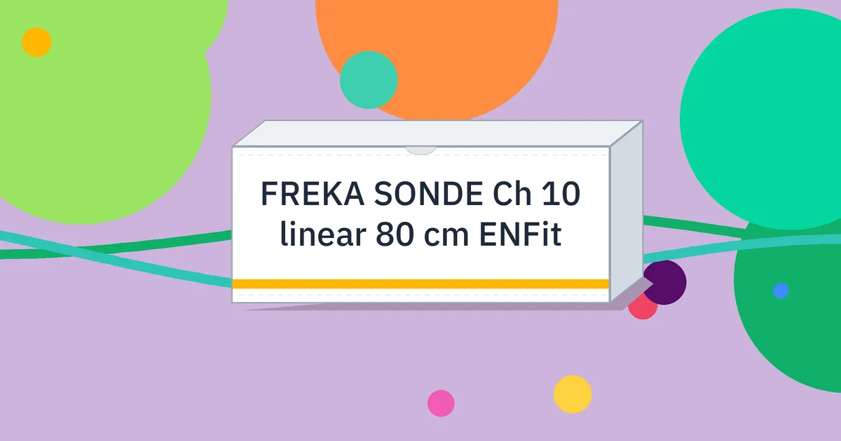Symbolbild: Packung mit der Aufschrift FREKA SONDE Ch 10 linear 80 cm ENFit (PZN 15255272) – Verfügbarkeit und Bezug in Apotheken in Frankfurt am Main