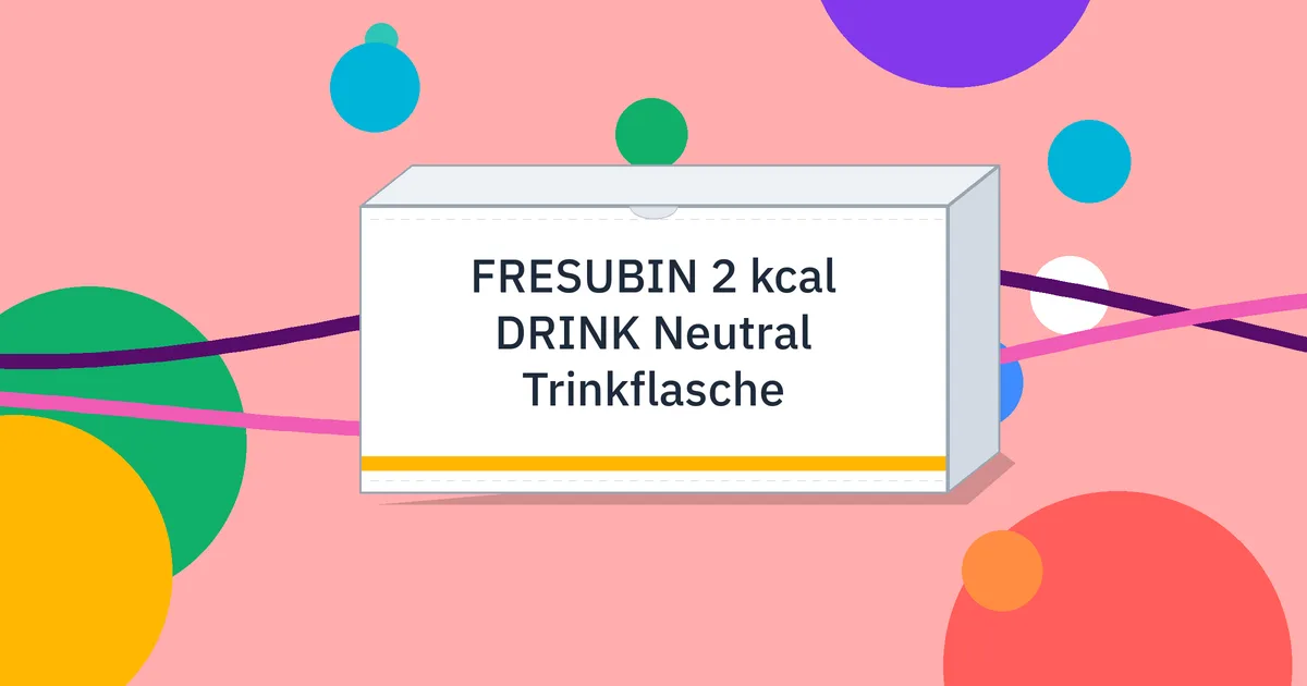 Symbolbild: Packung mit der Aufschrift FRESUBIN 2 kcal DRINK Neutral Trinkflasche (PZN 18789778) – Verfügbarkeit und Bezug in Apotheken in Frankfurt am Main