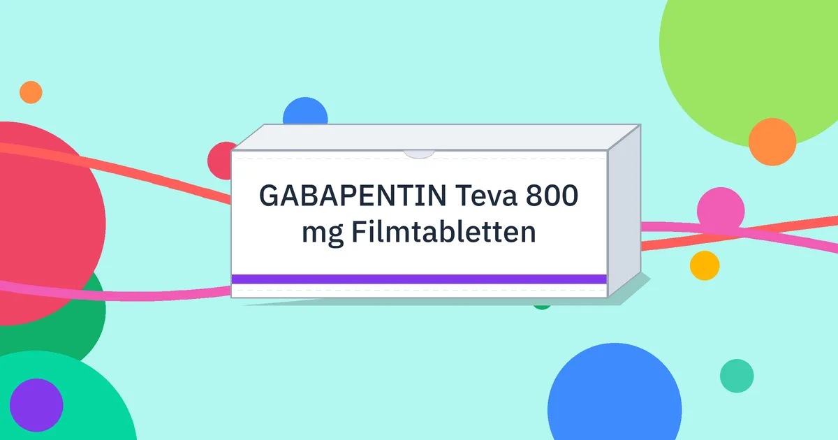 Symbolbild: Packung mit der Aufschrift GABAPENTIN Teva 800 mg Filmtabletten (PZN 01466031) – Verfügbarkeit und Bezug in Apotheken in Frankfurt am Main