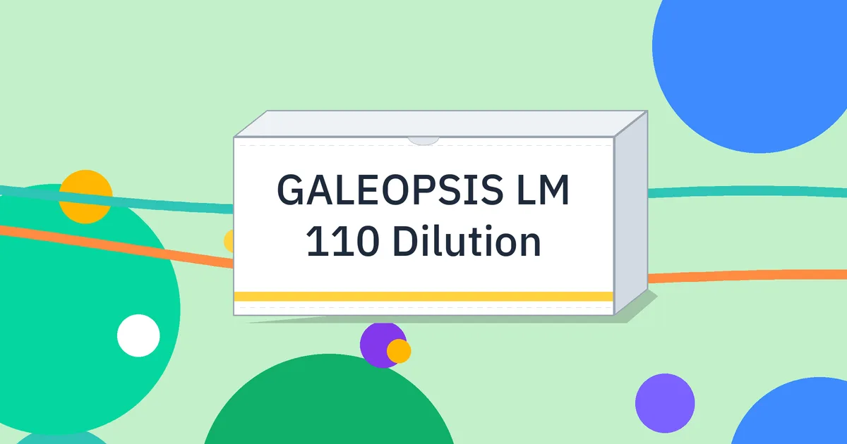 Symbolbild: Packung mit der Aufschrift GALEOPSIS LM 110 Dilution (PZN 13496505) – Verfügbarkeit und Bezug in Apotheken in Frankfurt am Main