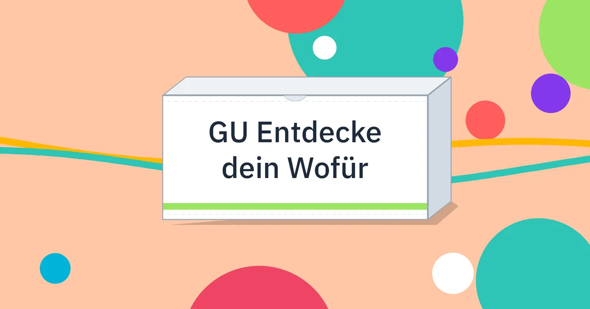 Symbolbild: Packung mit der Aufschrift GU Entdecke dein Wofür (PZN 16336624) – Verfügbarkeit und Bezug in Apotheken in Frankfurt am Main