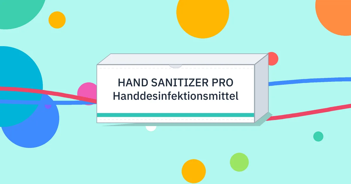 Symbolbild: Packung mit der Aufschrift HAND SANITIZER PRO Handdesinfektionsmittel (PZN 16740638) – Verfügbarkeit und Bezug in Apotheken in Frankfurt am Main