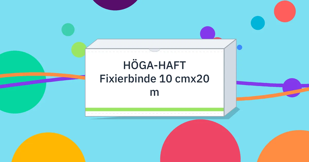 Symbolbild: Packung mit der Aufschrift HÖGA-HAFT Fixierbinde 10 cmx20 m (PZN 04977401) – Verfügbarkeit und Bezug in Apotheken in Frankfurt am Main