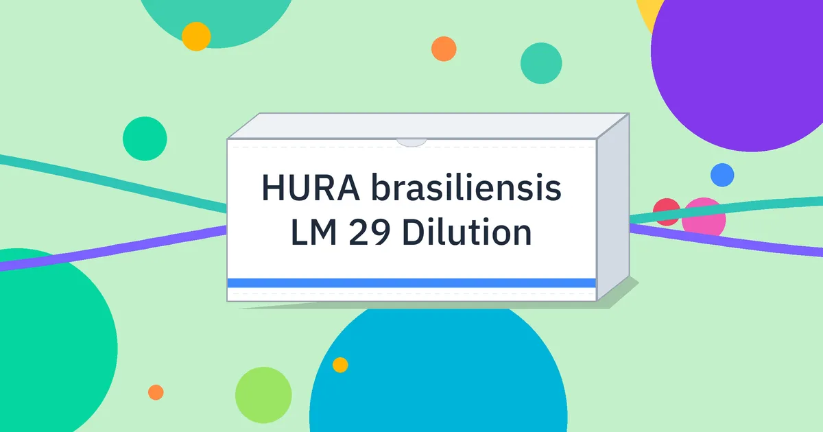 Symbolbild: Packung mit der Aufschrift HURA brasiliensis LM 29 Dilution (PZN 12889929) – Verfügbarkeit und Bezug in Apotheken in Frankfurt am Main