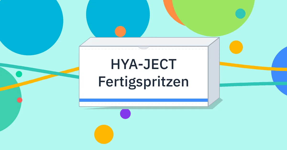 Symbolbild: Packung mit der Aufschrift HYA-JECT Fertigspritzen (PZN 09395371) – Verfügbarkeit und Bezug in Apotheken in Frankfurt am Main