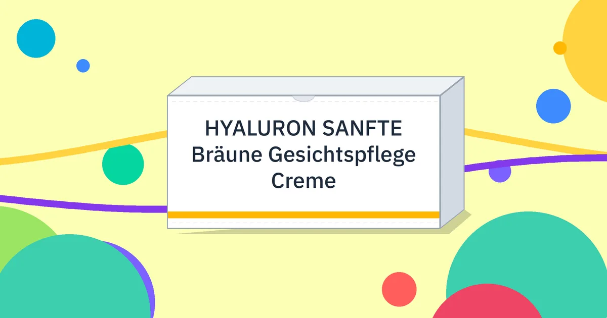 Symbolbild: Packung mit der Aufschrift HYALURON SANFTE Bräune Gesichtspflege Creme (PZN 16319040) – Verfügbarkeit und Bezug in Apotheken in Frankfurt am Main