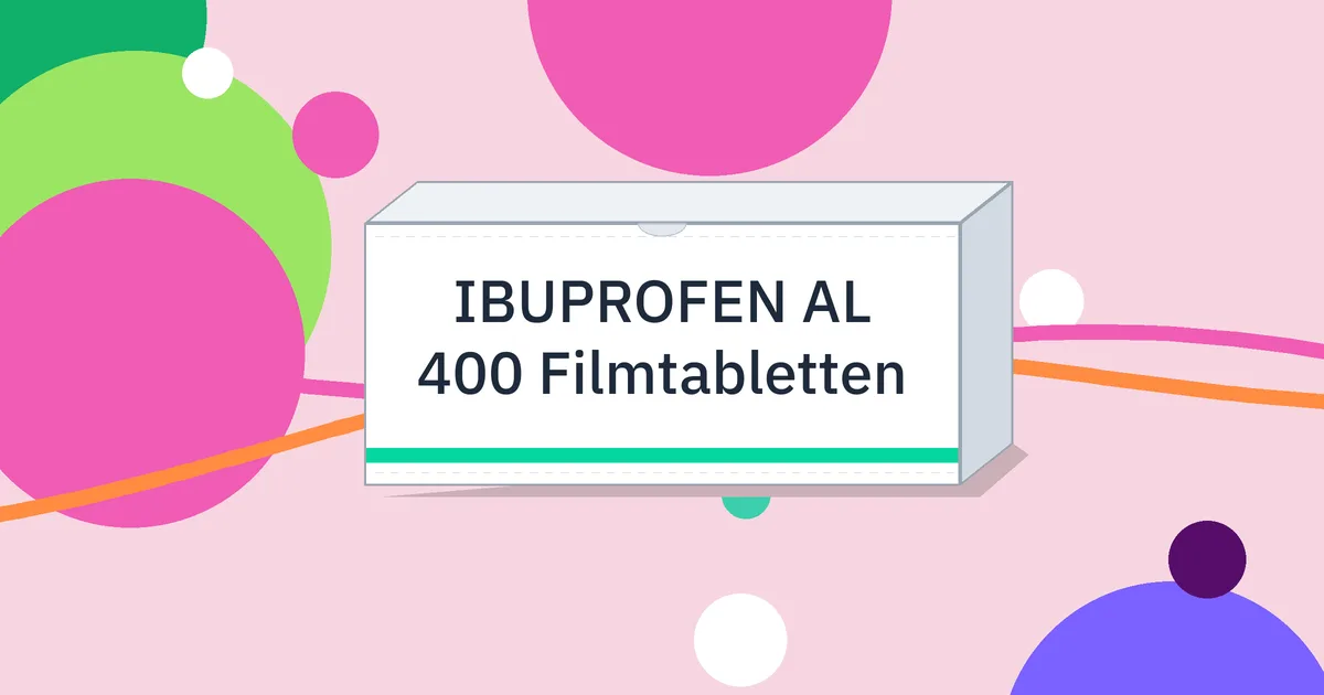 Symbolbild: Packung mit der Aufschrift IBUPROFEN AL 400 Filmtabletten (PZN 03530951) – Verfügbarkeit und Bezug in Apotheken in Frankfurt am Main