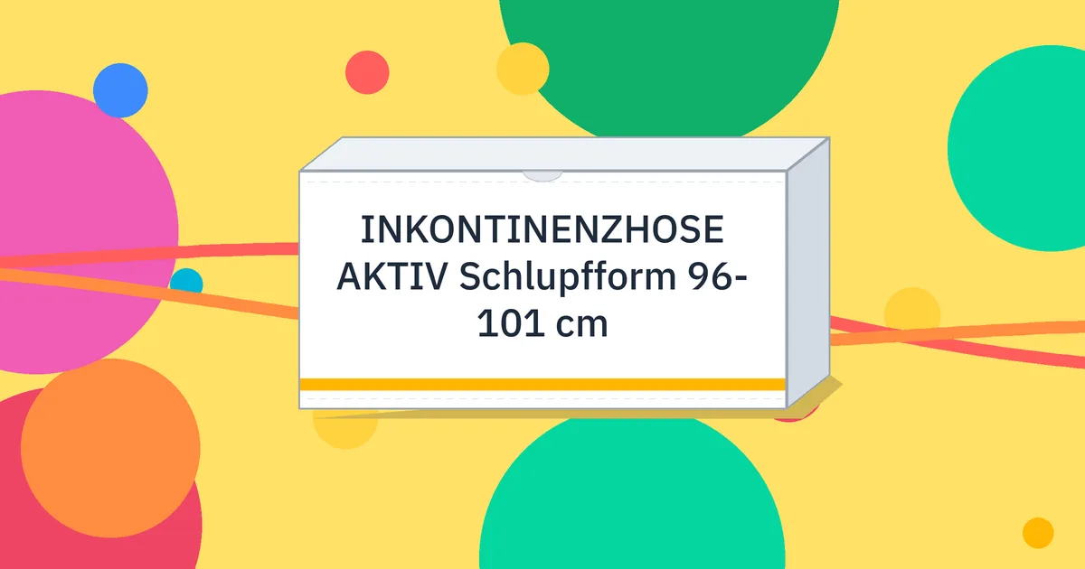 Symbolbild: Packung mit der Aufschrift INKONTINENZHOSE AKTIV Schlupfform 96-101 cm (PZN 09510286) – Verfügbarkeit und Bezug in Apotheken in Frankfurt am Main