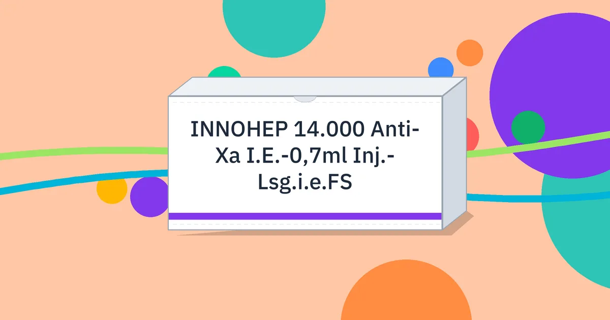 Symbolbild: Packung mit der Aufschrift INNOHEP 14.000 Anti-Xa I.E.-0,7ml Inj.-Lsg.i.e.FS (PZN 19281912) – Verfügbarkeit und Bezug in Apotheken in Frankfurt am Main