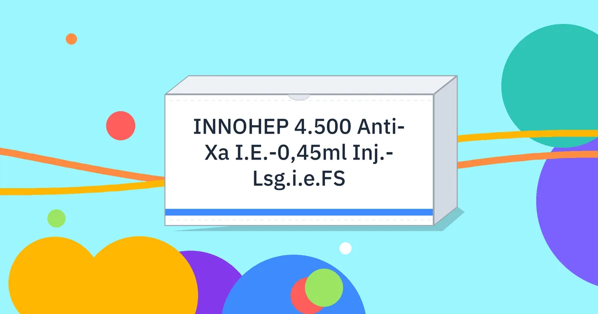 Symbolbild: Packung mit der Aufschrift INNOHEP 4.500 Anti-Xa I.E.-0,45ml Inj.-Lsg.i.e.FS (PZN 17920992) – Verfügbarkeit und Bezug in Apotheken in Frankfurt am Main