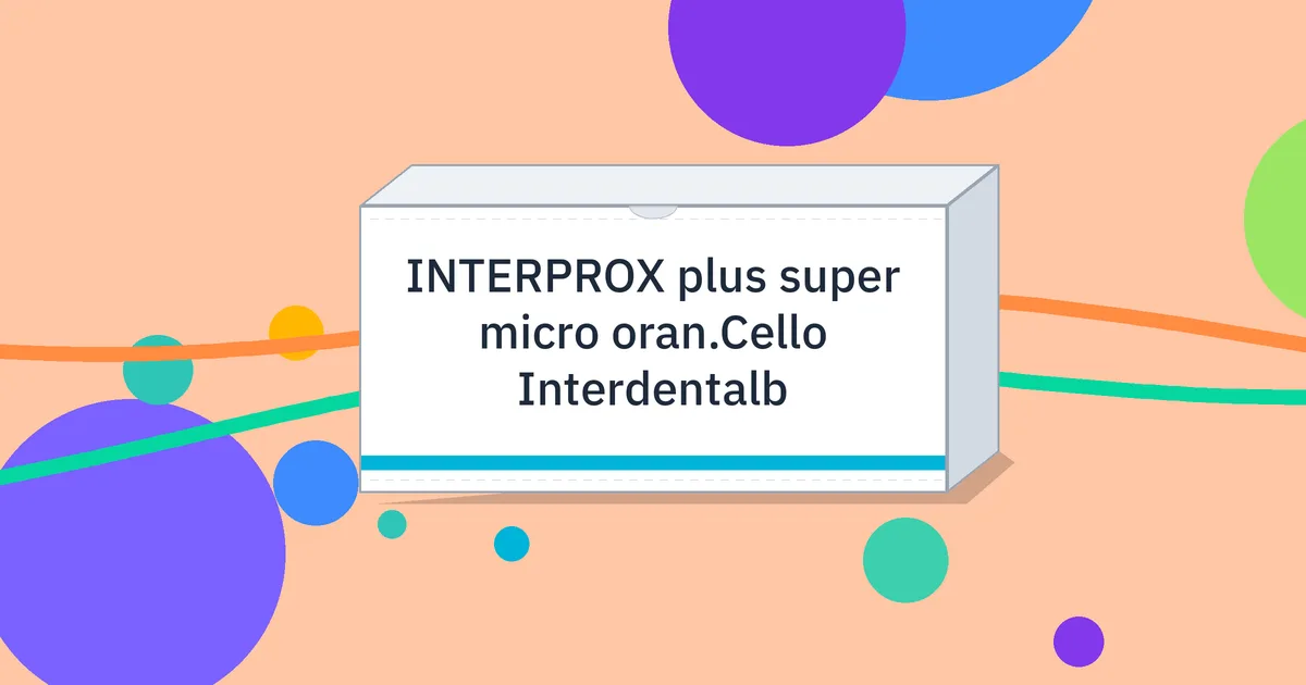 Symbolbild: Packung mit der Aufschrift INTERPROX plus super micro oran.Cello Interdentalb (PZN 09213192) – Verfügbarkeit und Bezug in Apotheken in Frankfurt am Main