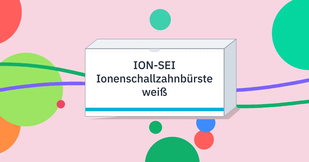 Symbolbild: Packung mit der Aufschrift ION-SEI Ionenschallzahnbürste weiß (PZN 14215721) – Verfügbarkeit und Bezug in Apotheken in Frankfurt am Main