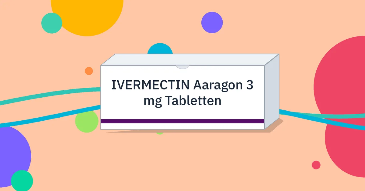 Symbolbild: Packung mit der Aufschrift IVERMECTIN Aaragon 3 mg Tabletten (PZN 19723994) – Verfügbarkeit und Bezug in Apotheken in Frankfurt am Main