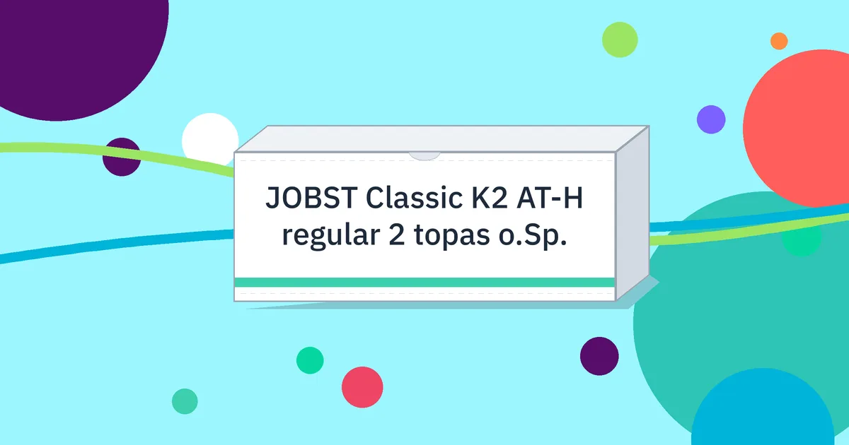 Symbolbild: Packung mit der Aufschrift JOBST Classic K2 AT-H regular 2 topas o.Sp. (PZN 13069022) – Verfügbarkeit und Bezug in Apotheken in Frankfurt am Main