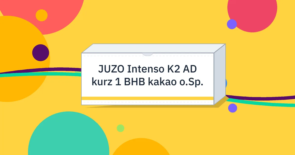 Symbolbild: Packung mit der Aufschrift JUZO Intenso K2 AD kurz 1 BHB kakao o.Sp. (PZN 18625290) – Verfügbarkeit und Bezug in Apotheken in Frankfurt am Main