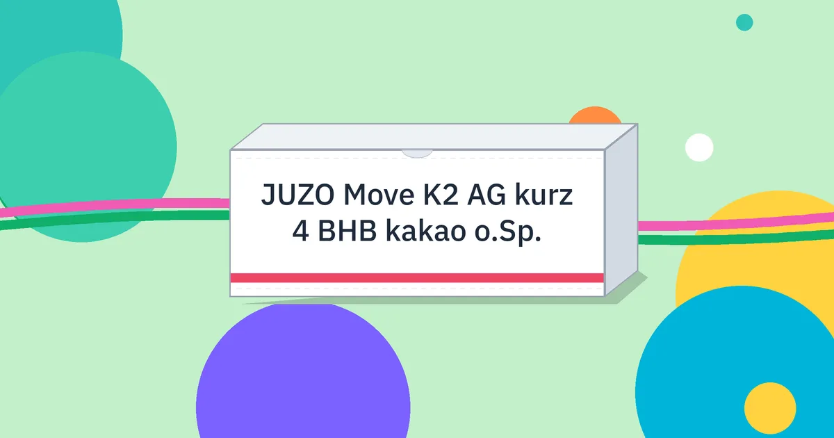 Symbolbild: Packung mit der Aufschrift JUZO Move K2 AG kurz 4 BHB kakao o.Sp. (PZN 18561851) – Verfügbarkeit und Bezug in Apotheken in Frankfurt am Main