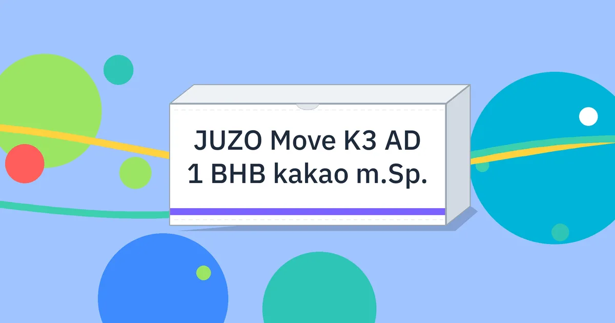 Symbolbild: Packung mit der Aufschrift JUZO Move K3 AD 1 BHB kakao m.Sp. (PZN 18571045) – Verfügbarkeit und Bezug in Apotheken in Frankfurt am Main