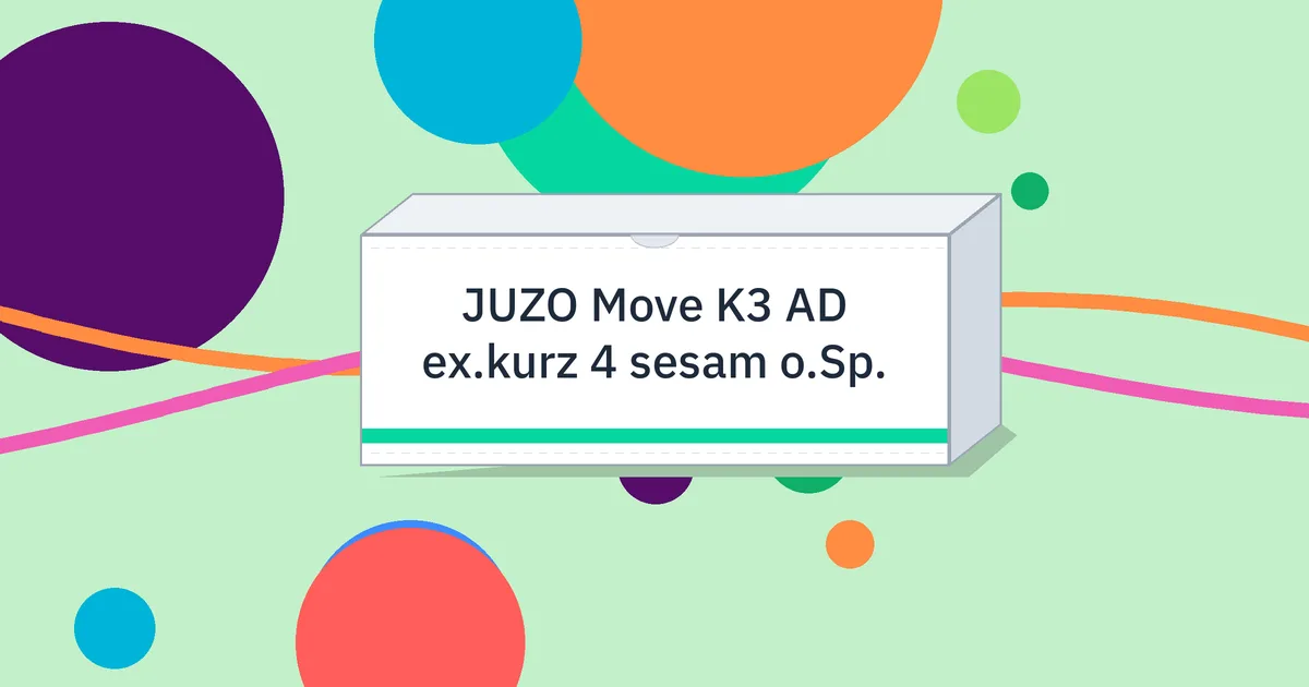 Symbolbild: Packung mit der Aufschrift JUZO Move K3 AD ex.kurz 4 sesam o.Sp. (PZN 18569982) – Verfügbarkeit und Bezug in Apotheken in Frankfurt am Main