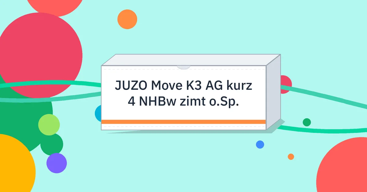 Symbolbild: Packung mit der Aufschrift JUZO Move K3 AG kurz 4 NHBw zimt o.Sp. (PZN 18580475) – Verfügbarkeit und Bezug in Apotheken in Frankfurt am Main