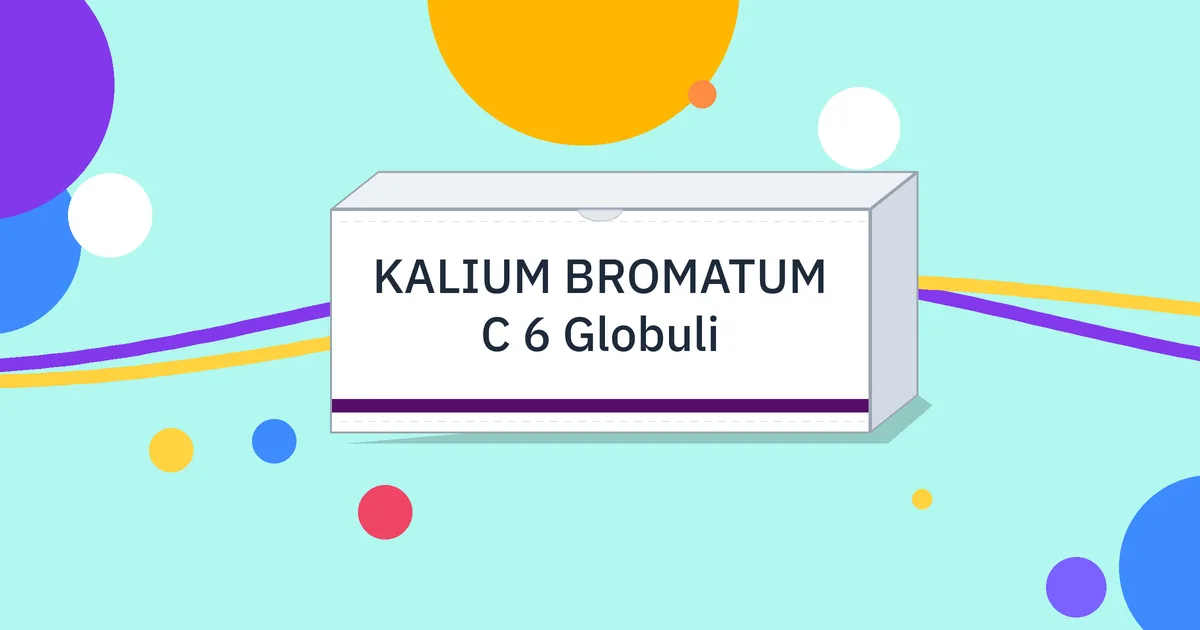 Symbolbild: Packung mit der Aufschrift KALIUM BROMATUM C 6 Globuli (PZN 07457530) – Verfügbarkeit und Bezug in Apotheken in Frankfurt am Main