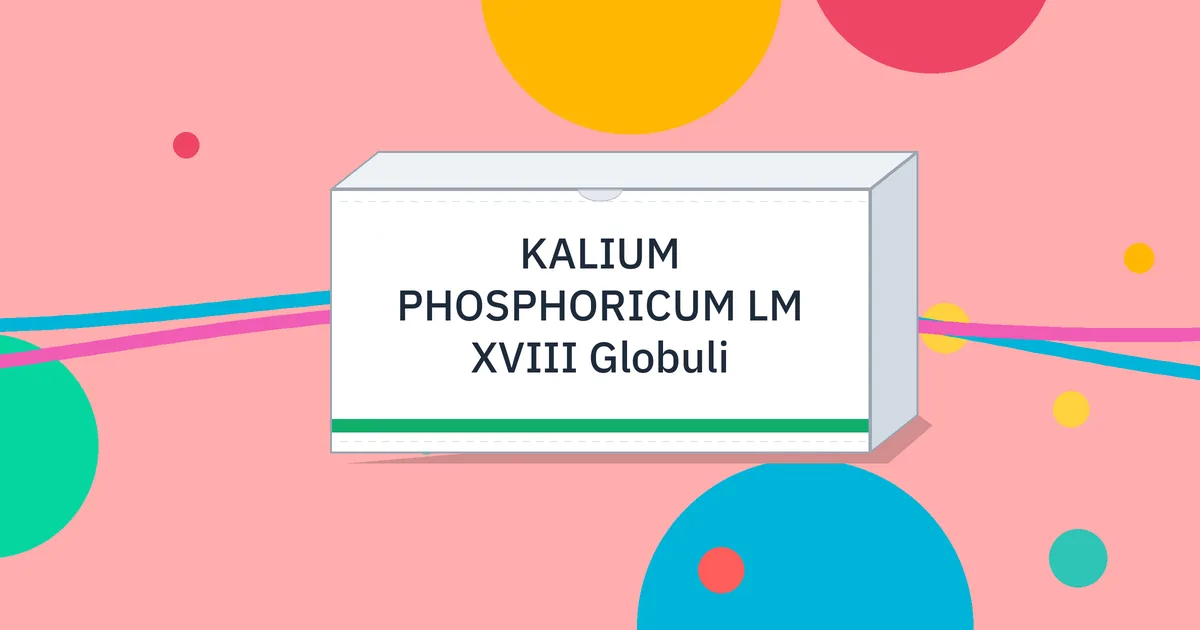 Symbolbild: Packung mit der Aufschrift KALIUM PHOSPHORICUM LM XVIII Globuli (PZN 02659536) – Verfügbarkeit und Bezug in Apotheken in Frankfurt am Main