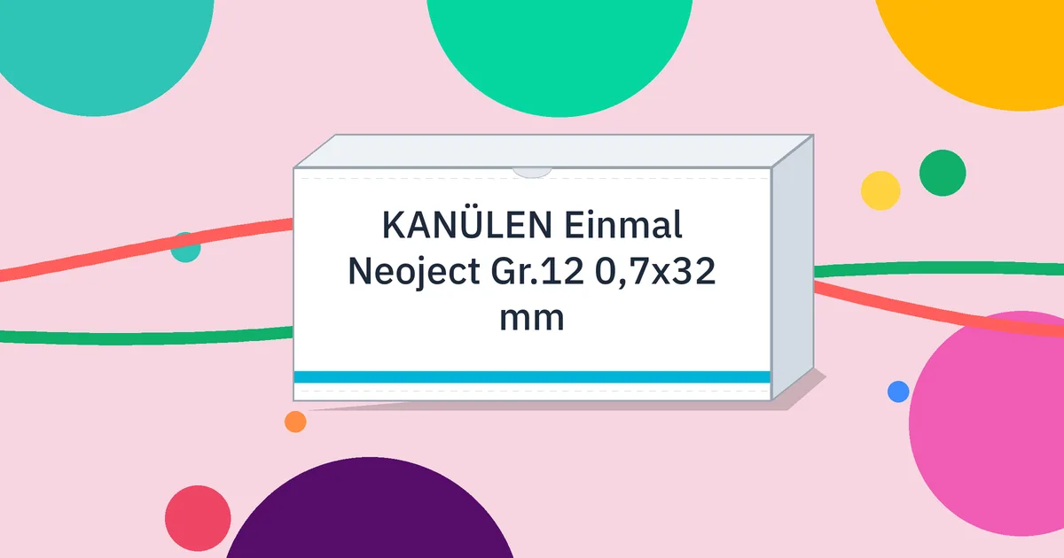 Symbolbild: Packung mit der Aufschrift KANÜLEN Einmal Neoject Gr.12 0,7x32 mm (PZN 03640467) – Verfügbarkeit und Bezug in Apotheken in Frankfurt am Main
