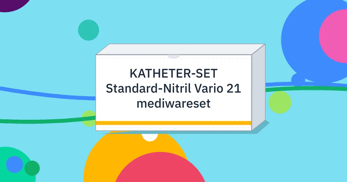 Symbolbild: Packung mit der Aufschrift KATHETER-SET Standard-Nitril Vario 21 mediwareset (PZN 19470978) – Verfügbarkeit und Bezug in Apotheken in Frankfurt am Main