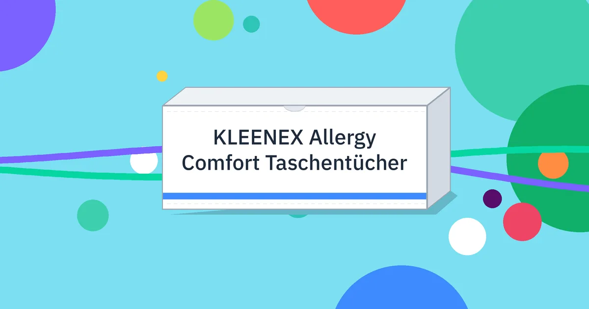Symbolbild: Packung mit der Aufschrift KLEENEX Allergy Comfort Taschentücher (PZN 18005268) – Verfügbarkeit und Bezug in Apotheken in Frankfurt am Main