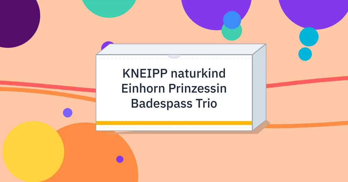 Symbolbild: Packung mit der Aufschrift KNEIPP naturkind Einhorn Prinzessin Badespass Trio (PZN 18312556) – Verfügbarkeit und Bezug in Apotheken in Frankfurt am Main