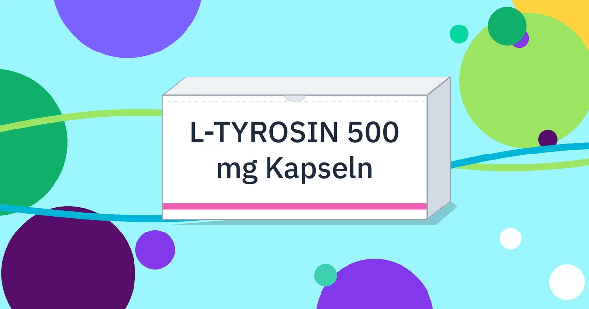 Symbolbild: Packung mit der Aufschrift L-TYROSIN 500 mg Kapseln (PZN 06873924) – Verfügbarkeit und Bezug in Apotheken in Frankfurt am Main